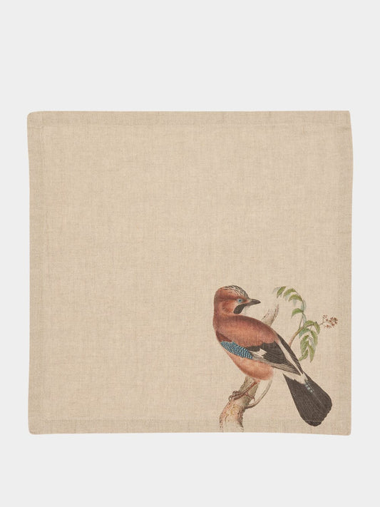 Linoroom Woodland Birds Linen Napkins Set of 6 | Fashion Clinic