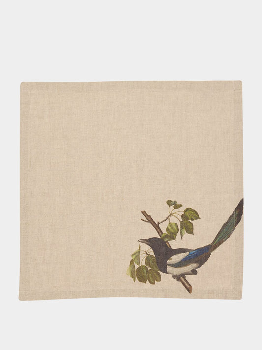 Linoroom Woodland Birds Linen Napkins Set of 6 | Fashion Clinic
