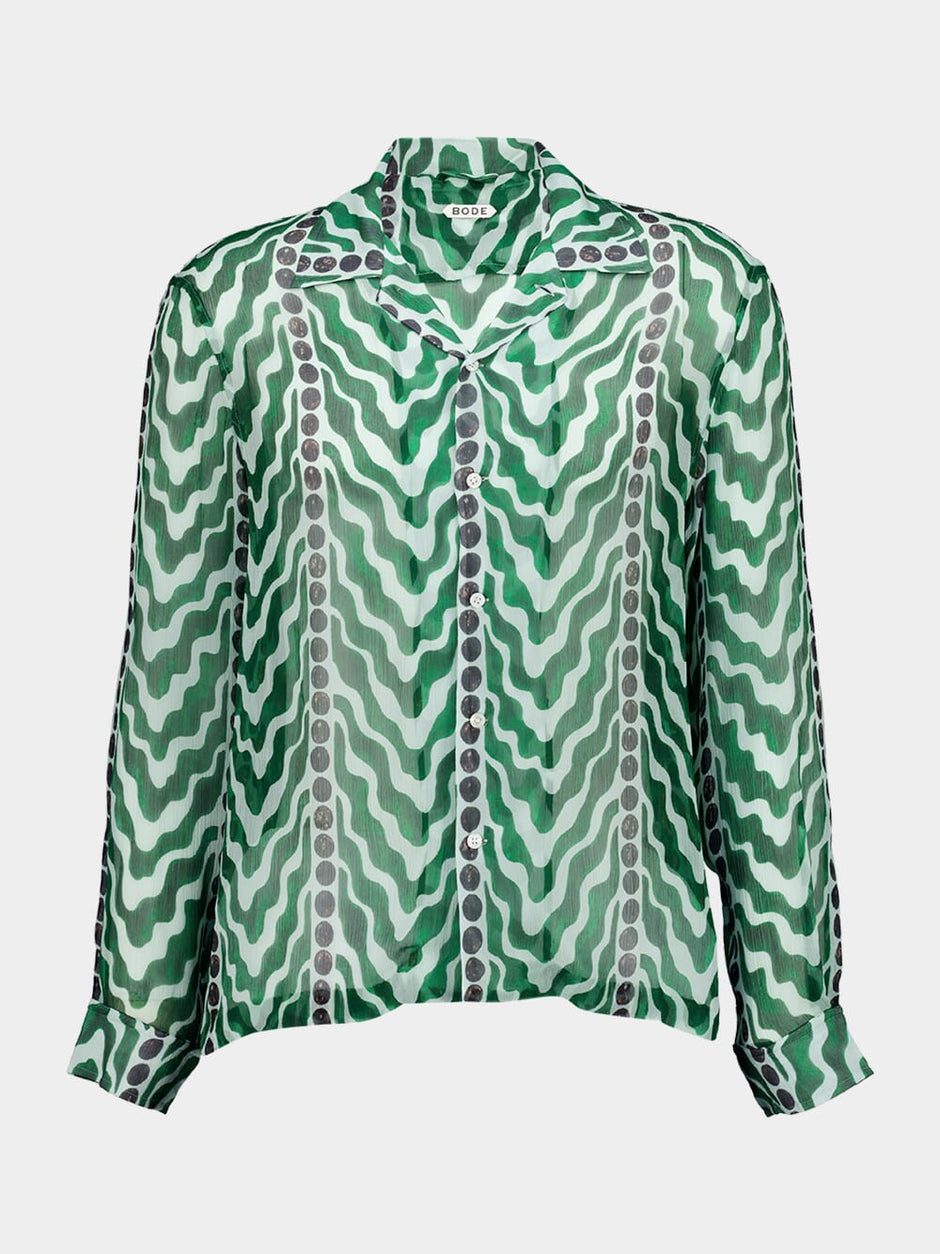 Bode Green Serpentine Long Sleeve | Fashion Clinic