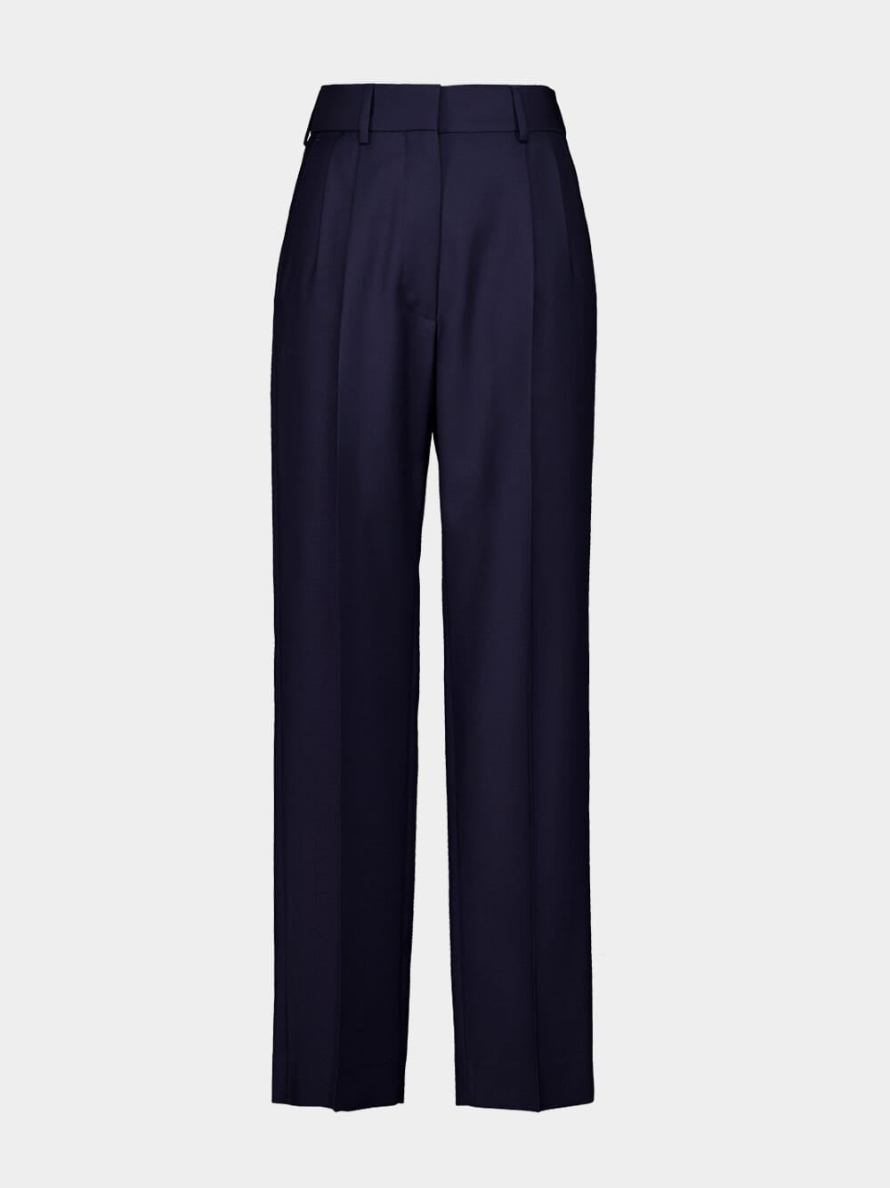 Blazé Milano First Class Navy Wool-Mohair Pants | Fashion Clinic