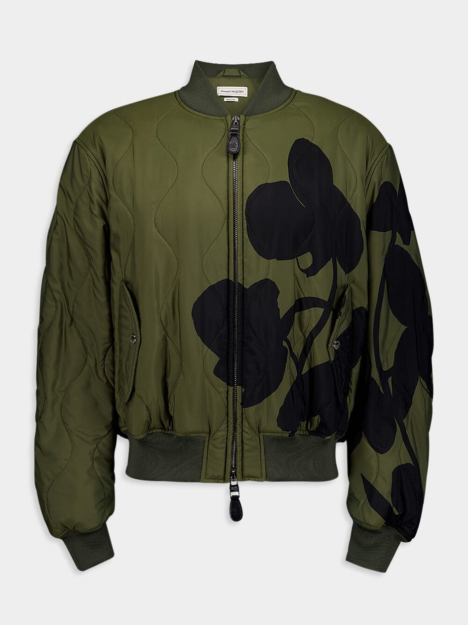 Alexander McQueen Orchid Bomber Jacket | Fashion Clinic